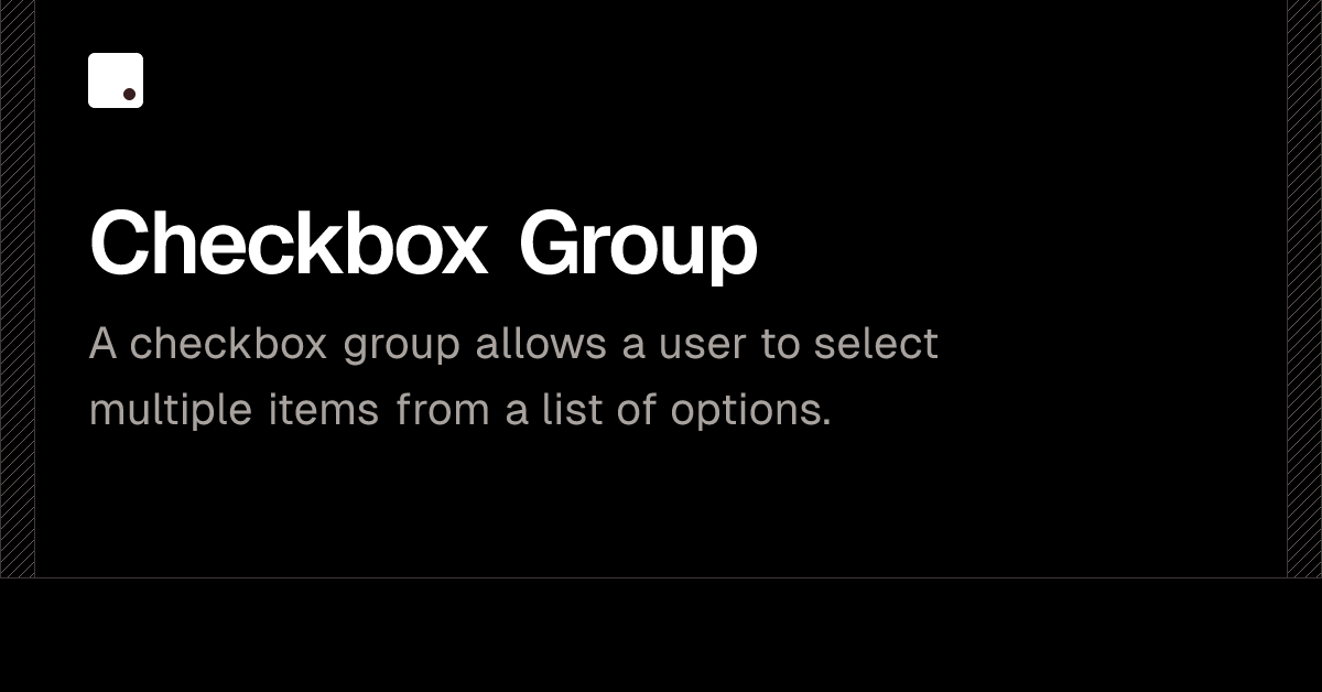 Checkbox Group - dotUI